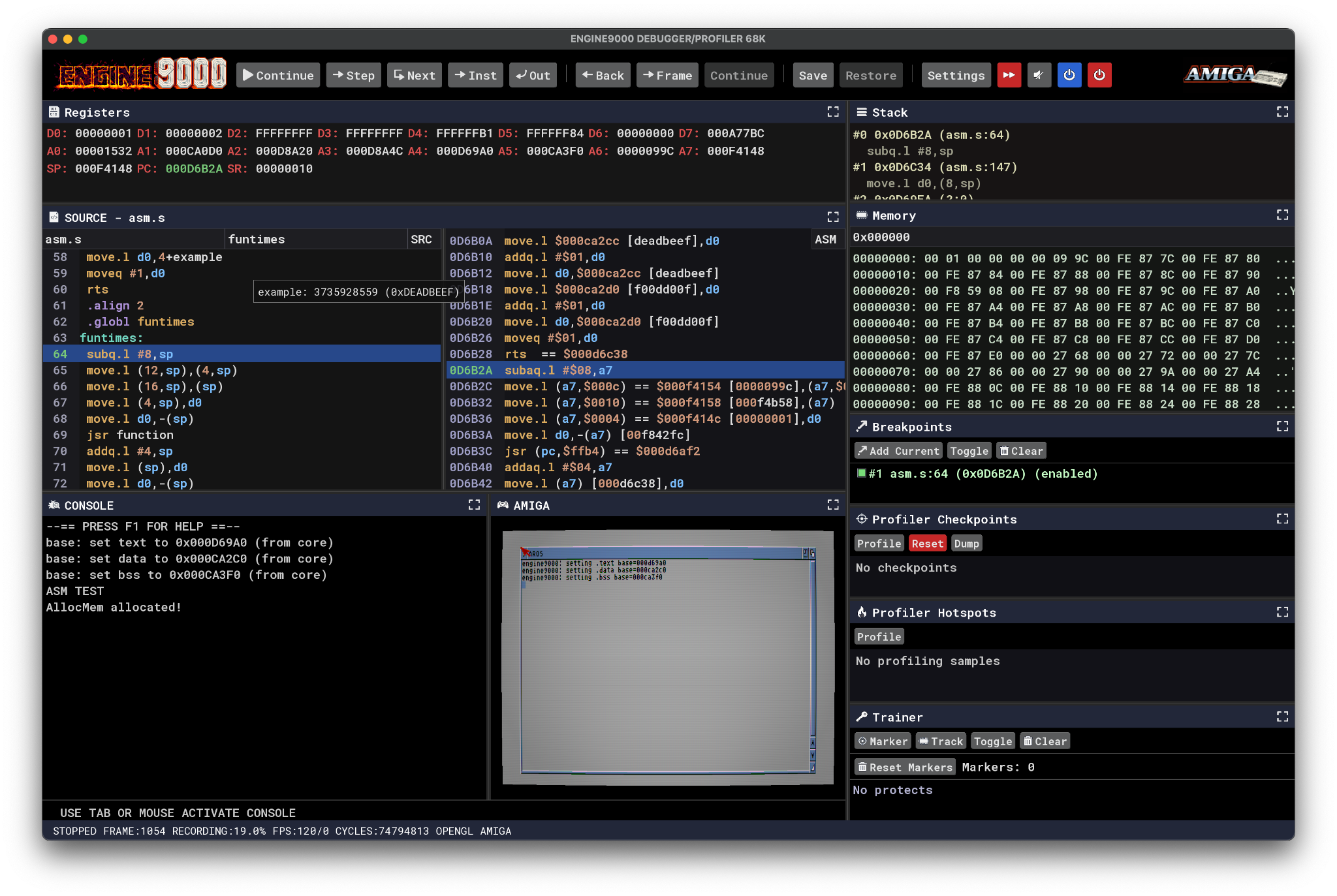 ENGINE9000 Debugger - New Open Source Debugger/Emulator - English Amiga ...